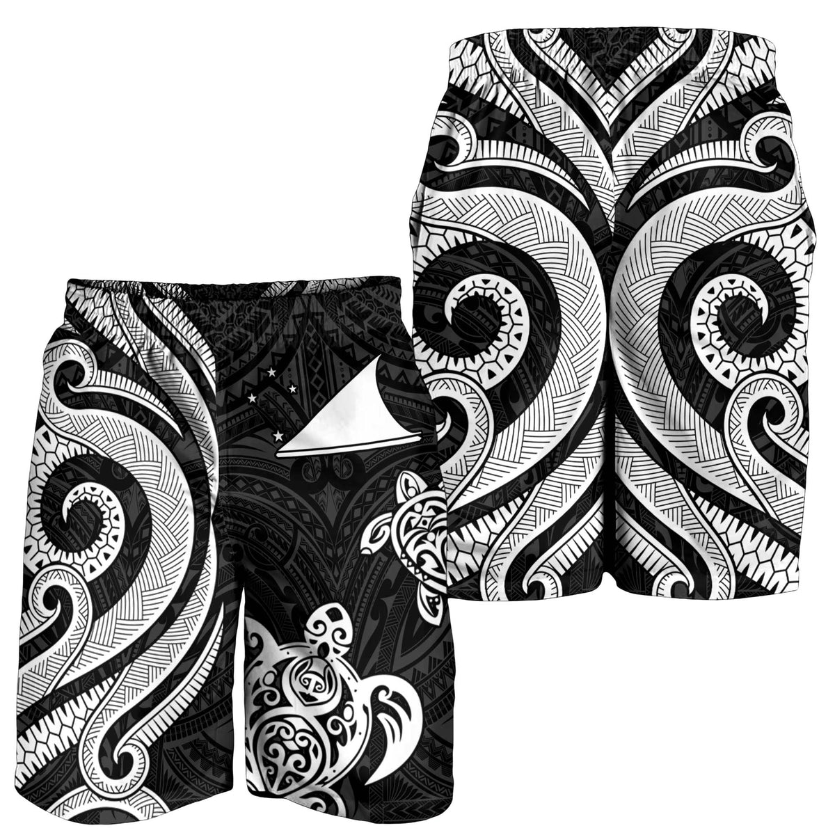 Tokelau Men's Short - White Tentacle Turtle – Aljaira